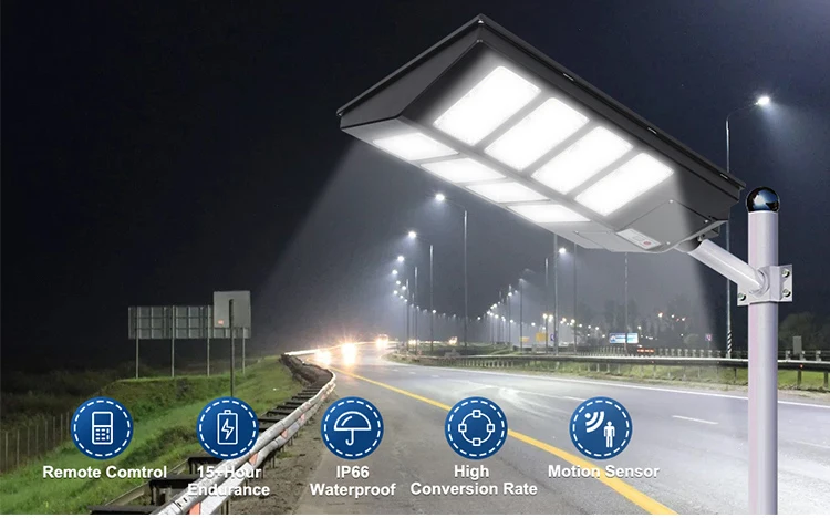 Outdoor 600w 800w 1000w Solar LED Street Lights - IP66 Waterproof