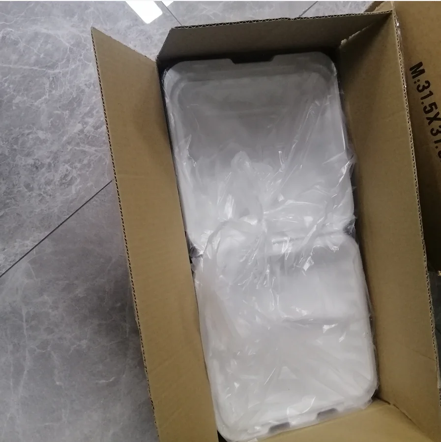 8" Clamshell 3 Compartment Eco-friendly To Go Box Disposable Mfpp ...