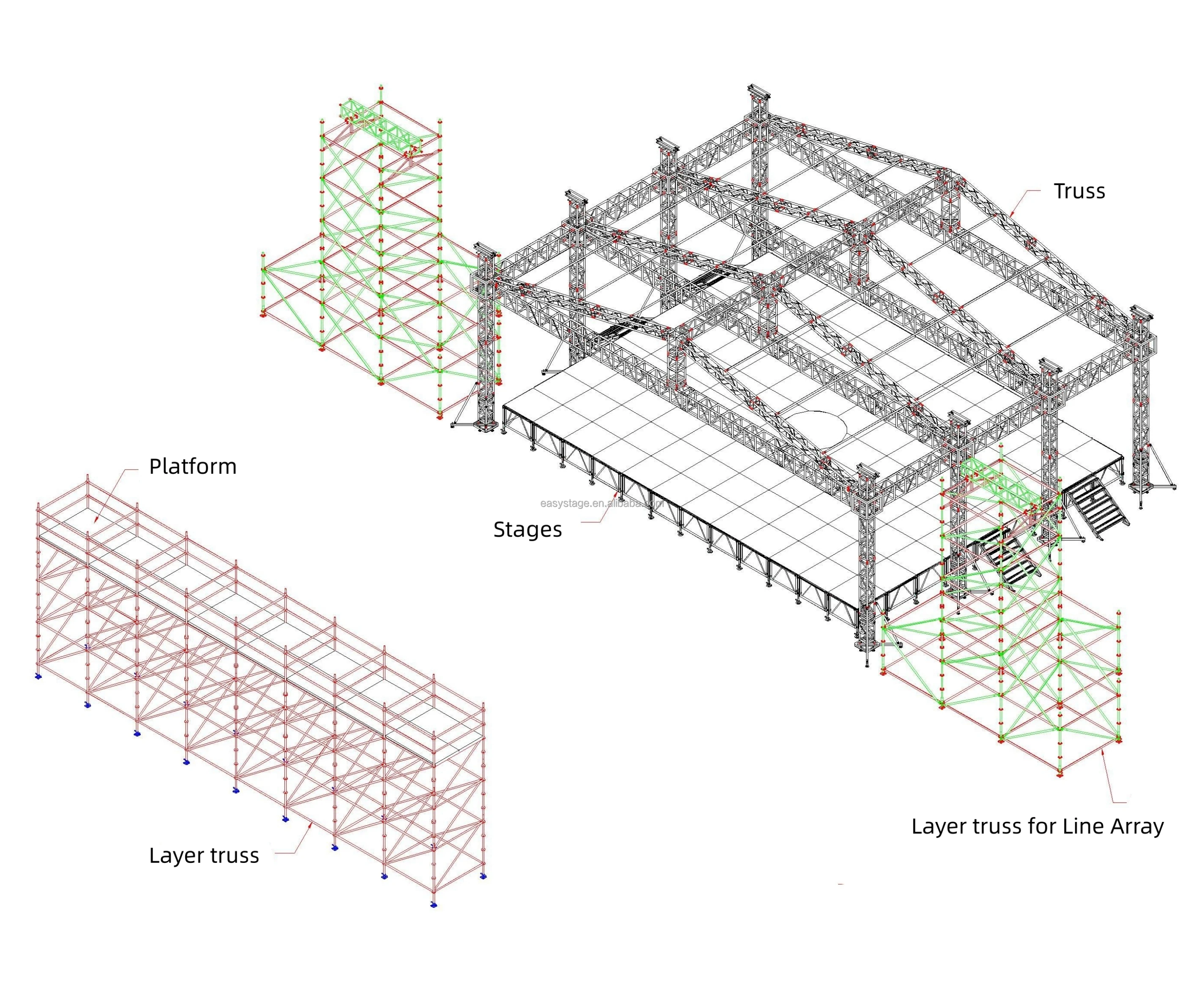 Alibaba.com: Guangdong Sound Stage Layer Truss Galvanized Scaffold Tower : CE, BV, ISO certified ...