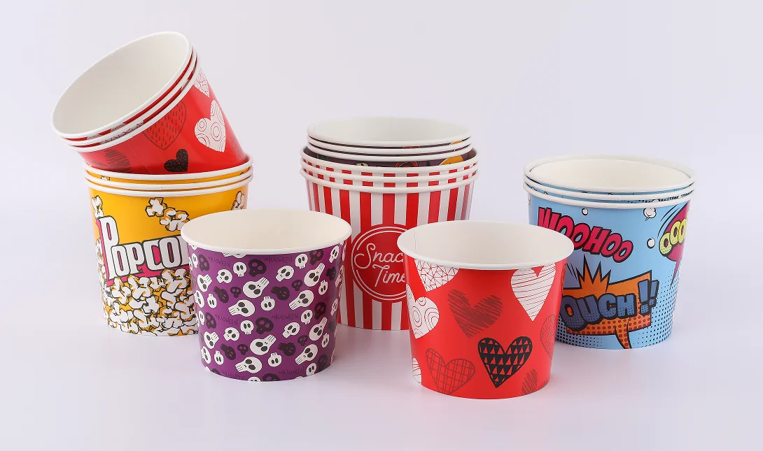 Custom Paper Food Buckets, Paper Fried Chicken Buckets With Lid, 32oz ...