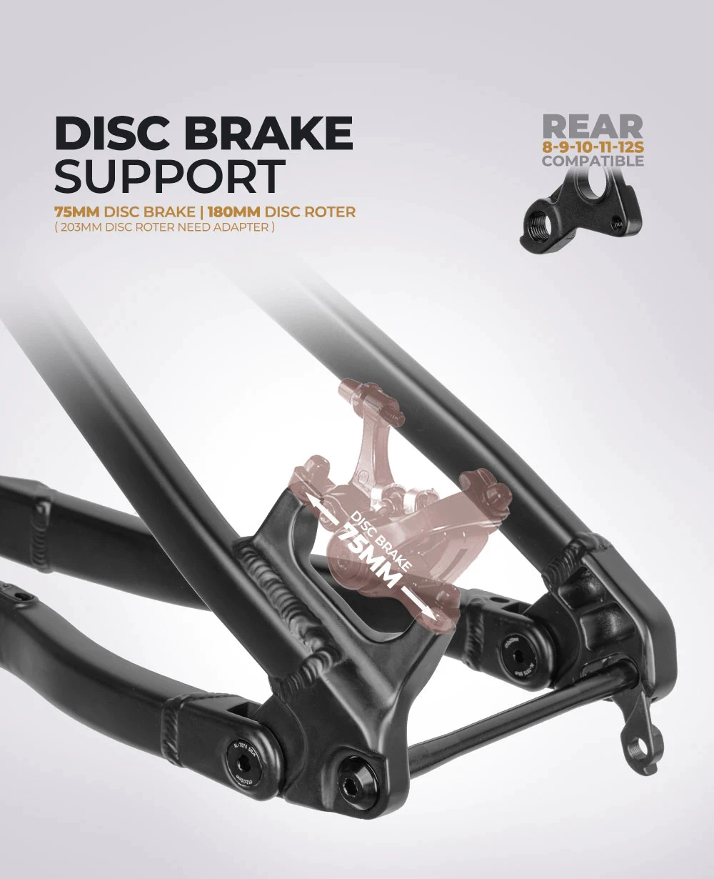 Aluminium Alloy MTB Frame - Full Suspension & Customizable