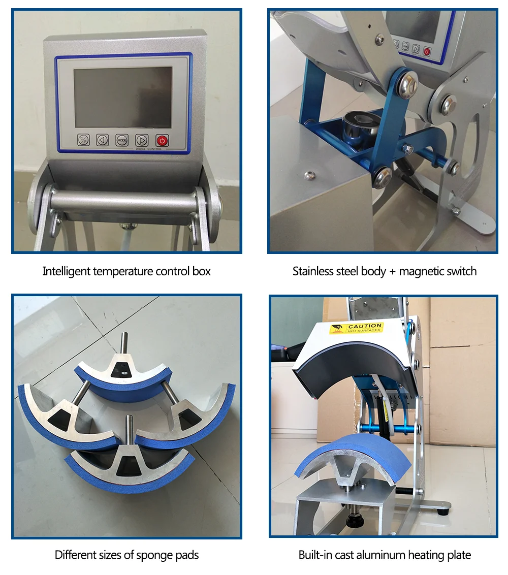 New Arrive Cap Press Machine With 5 Heat Parts Beautiful Design High ...