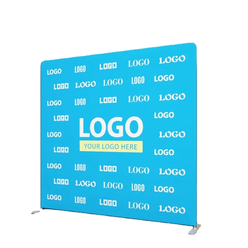 Custom Exhibition Tension Fabric Display 20ft 10ft 8ft Stretch Step And ...