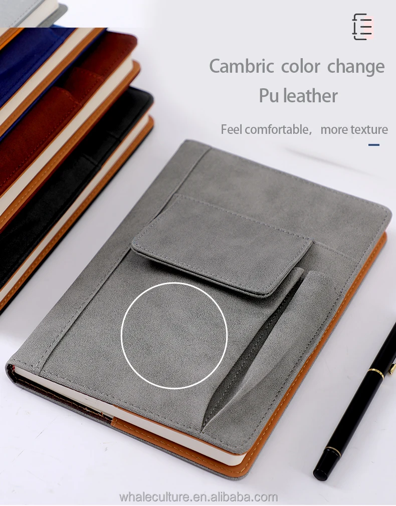 A5 Pu Leather Notebook Office Supplies Multi-function Pocket Hand Daily ...