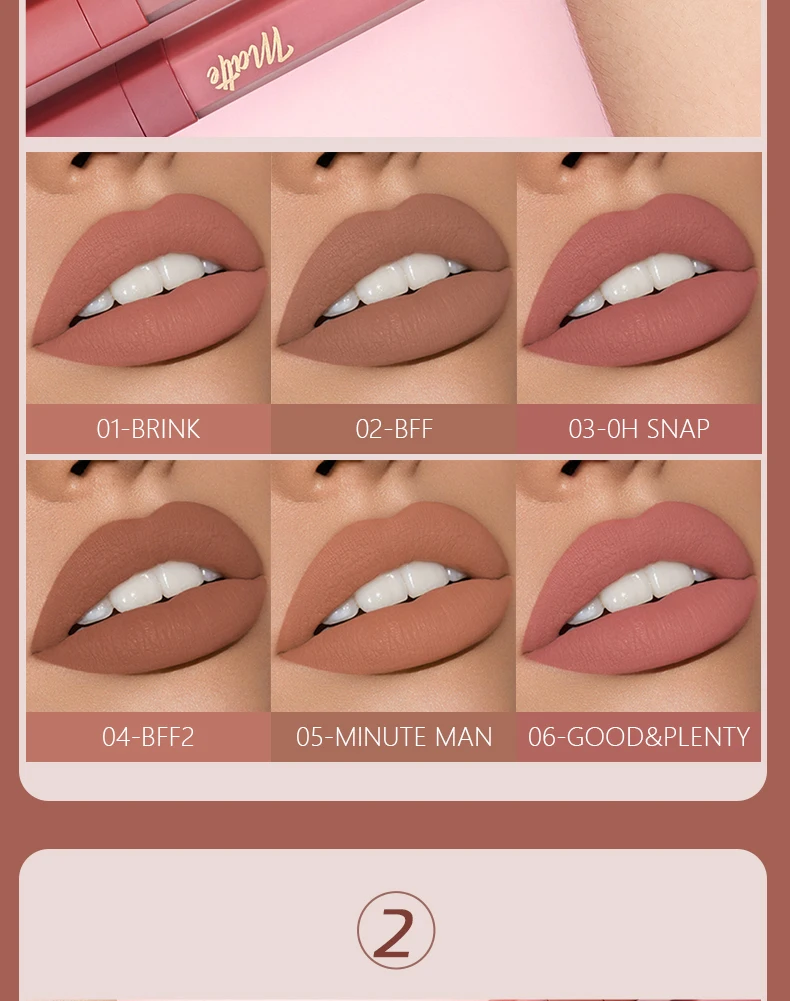 Pudaier Lip Makeup - Waterproof Matte Liquid Lipstick Set