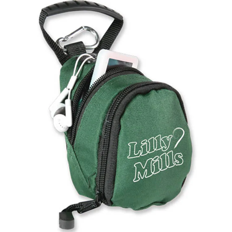 Polyester Mini Backpack With Belt Loop Attachment And Elastic Mesh ...