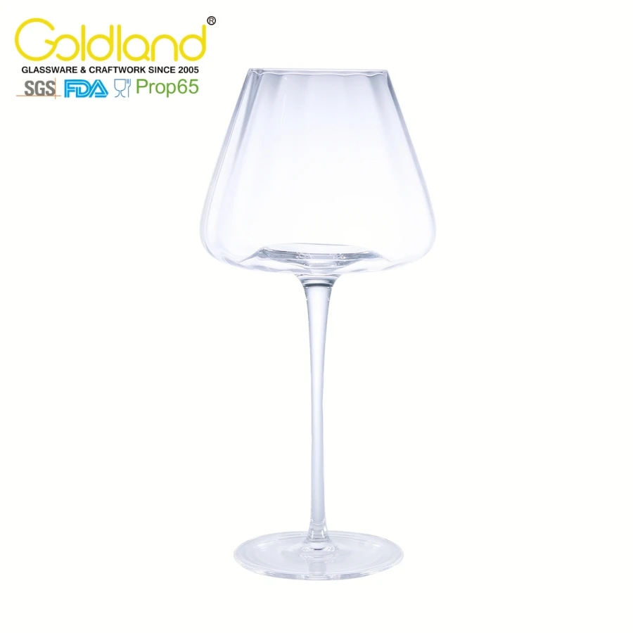 Modern Luxury Ripple Wine Glass Custom Creative Burgundy Wine Glasses ...