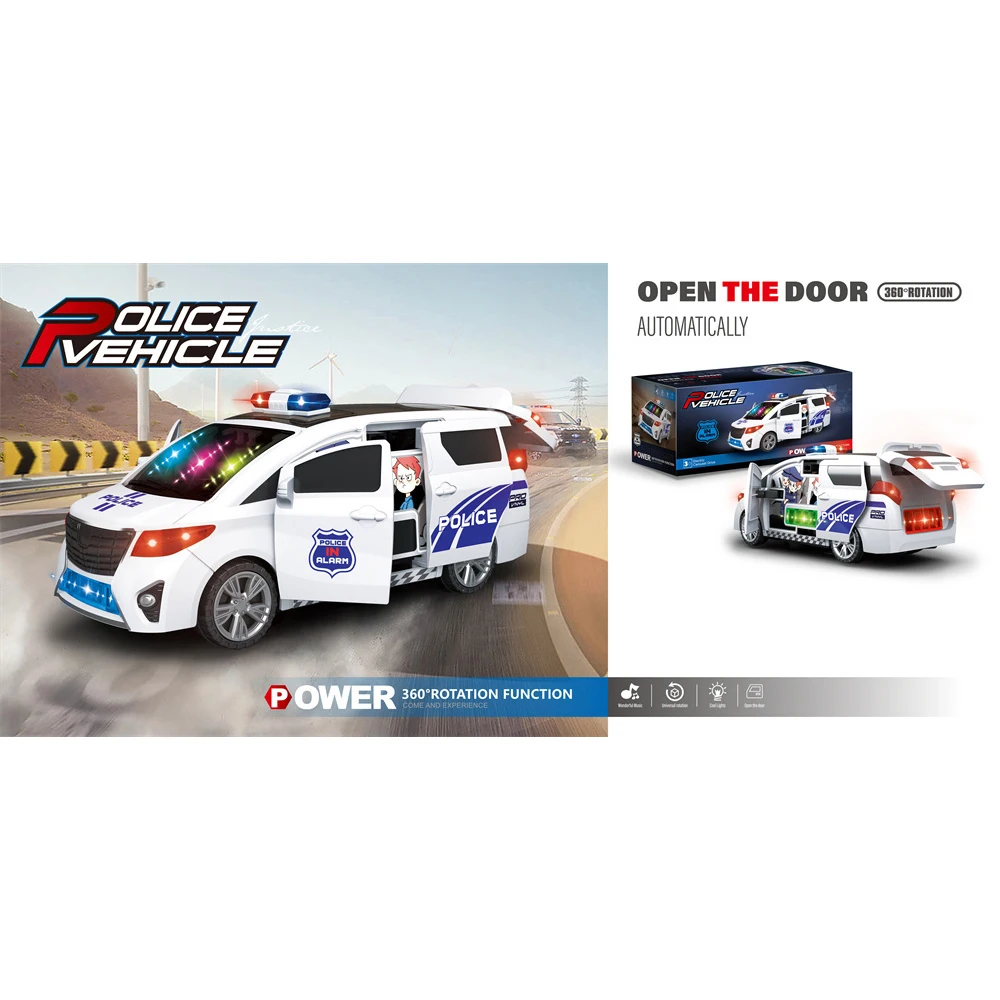 Electric Police Car Toys Transforming Universal Policeman Car Door ...