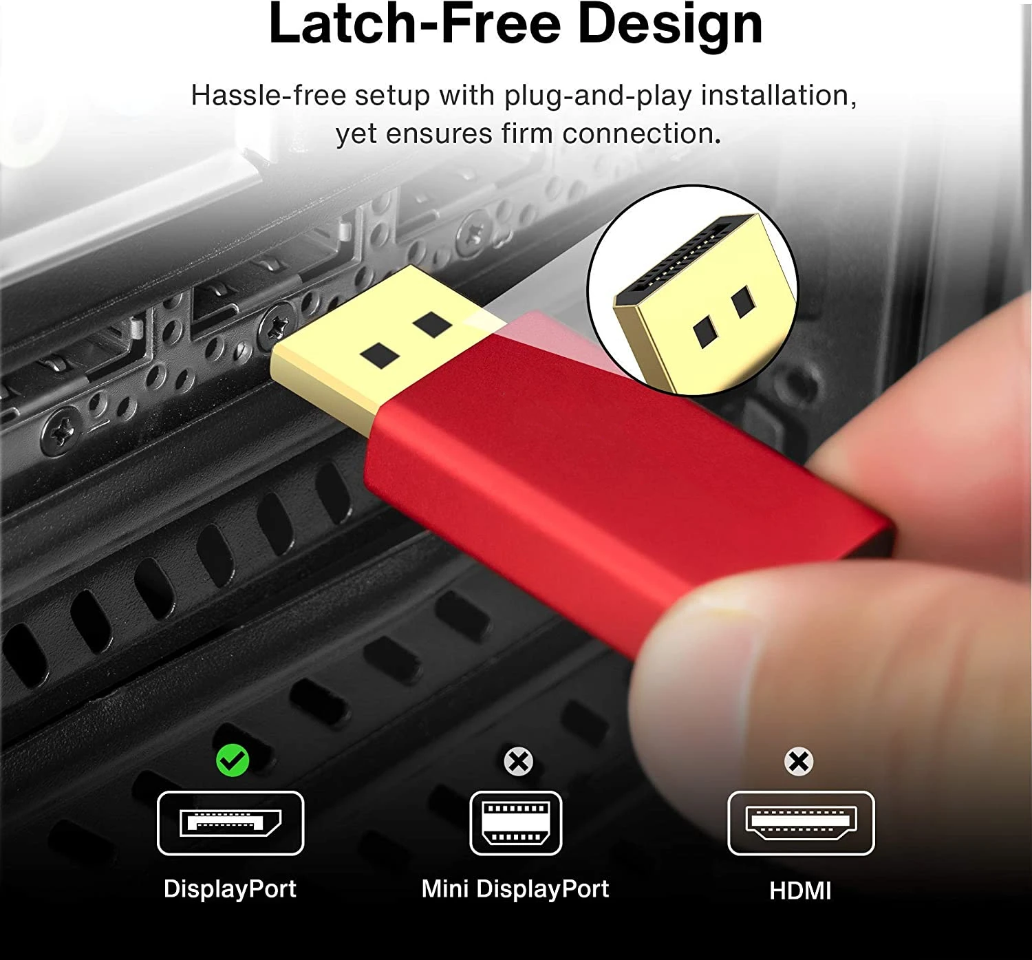 Vesa Certified Dp2.1 Male To Male Cable 16k Uhbr10 Dp40 40gbps / 80gbps ...