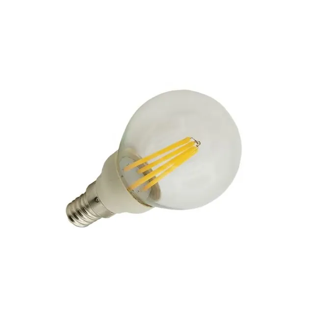 2W E14 Clear Plastic G45 LED Filament Bulb - 15000hrs