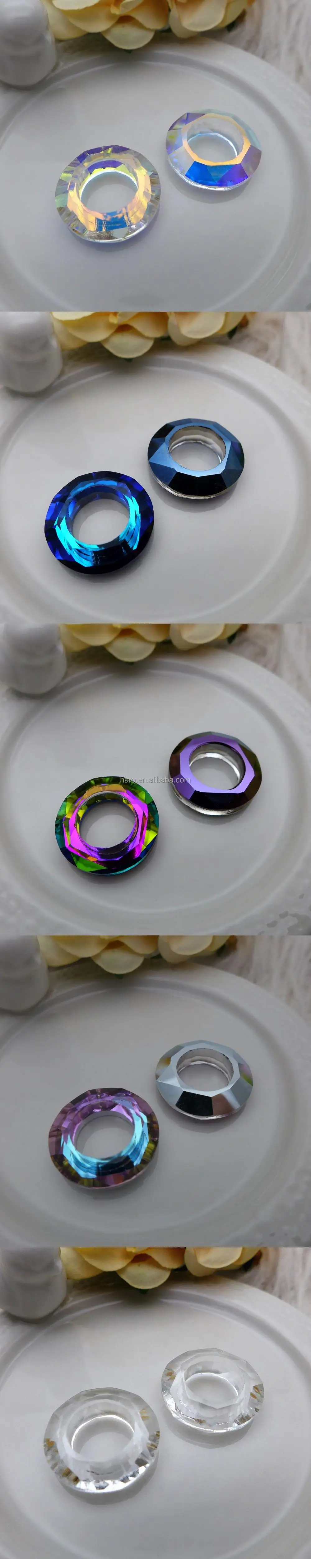 New Haro Crystal Glass K9 Fancy Hollow Circle Jewelry Stone For ...