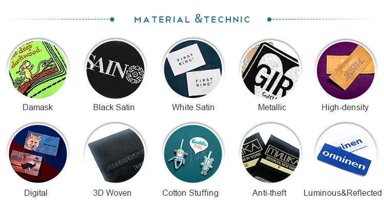 Wholesale Private Label Custom Woven Polyester Labels Damask Clothing ...