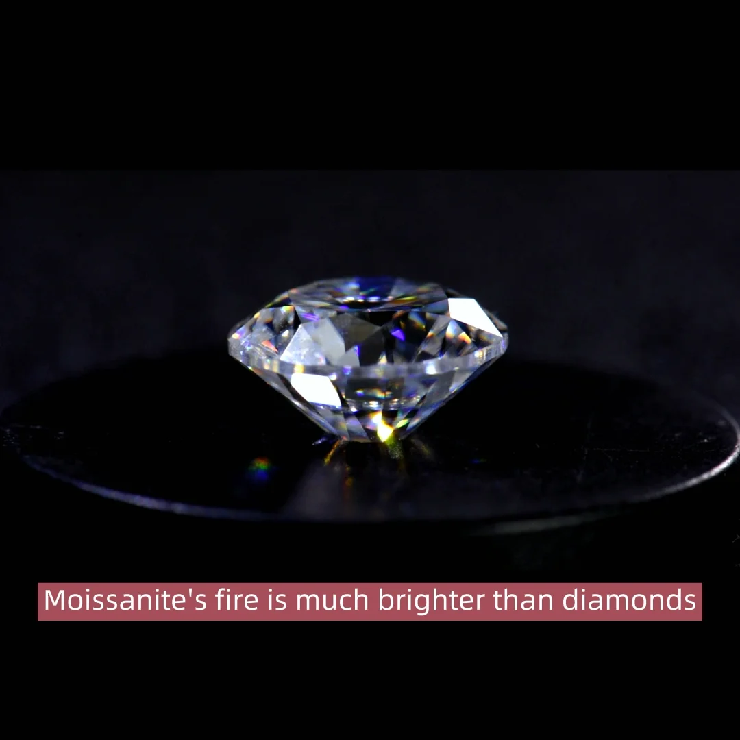 Top Quality D Color White Round Brilliant Cut Loose Moissanite - Buy ...