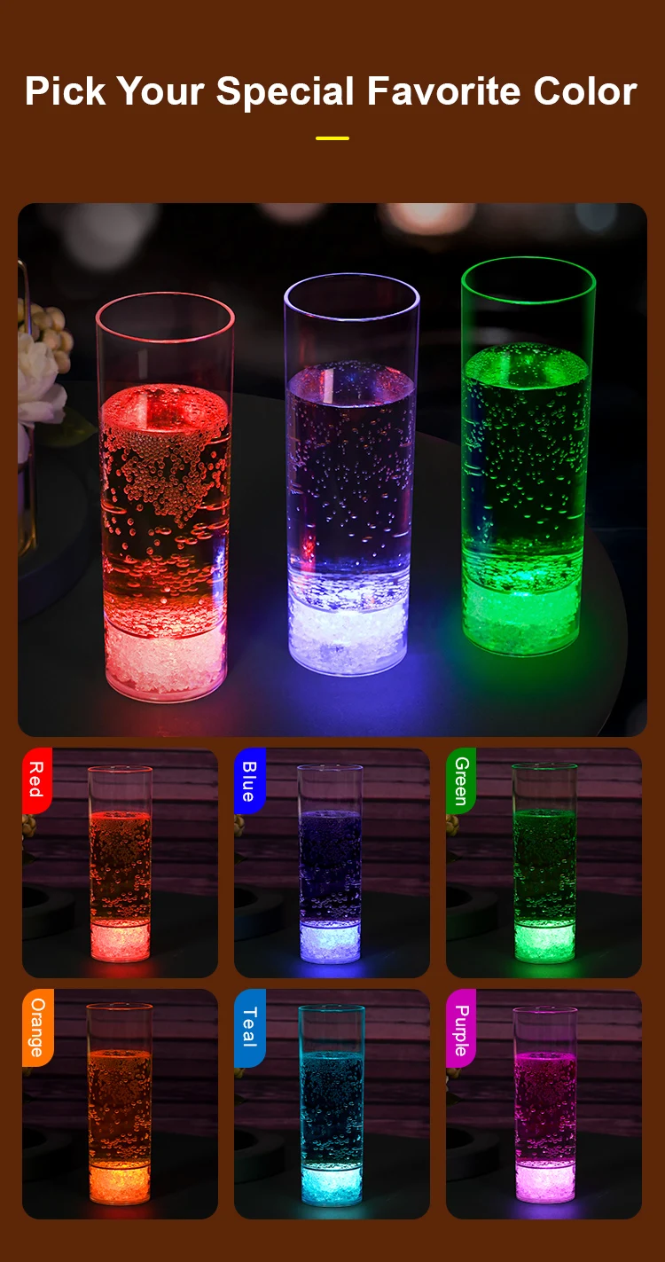 Party Supplies LED Flashing Cup Glowing in the Dark Light up Food Grade ...