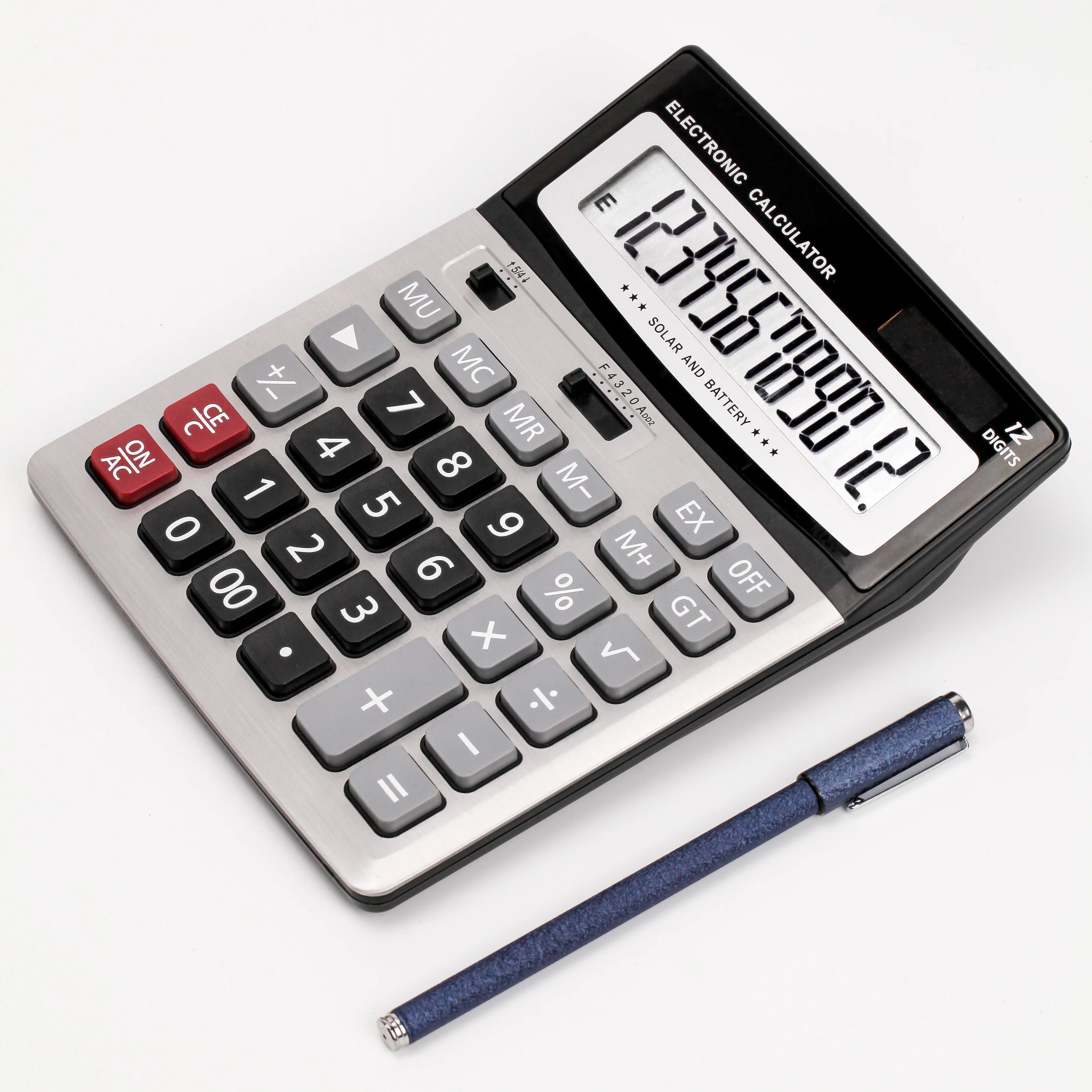 12 Digit Double Power Office Special Cheap Dual Power Solar Custom Cute ...