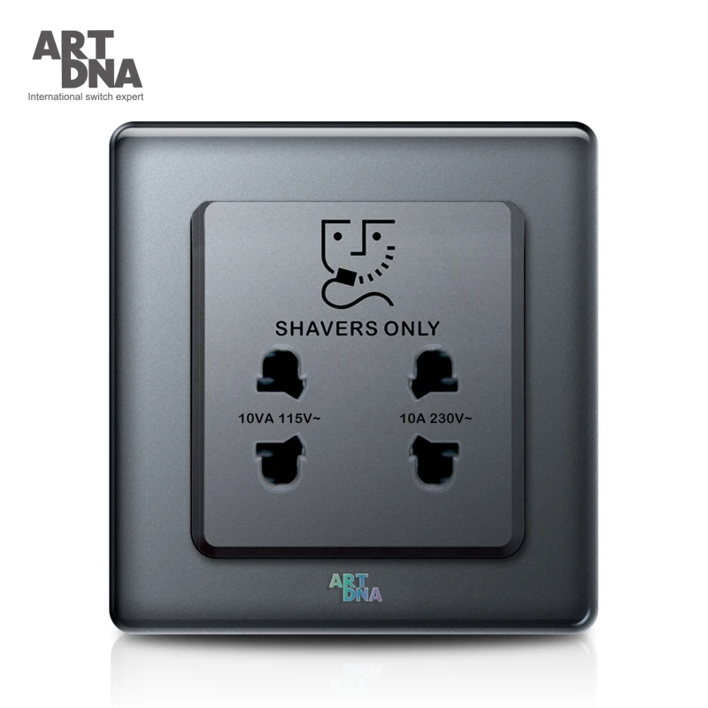 Customizable Artdna Bathroom Shaver Socket - IP20, UK Plug