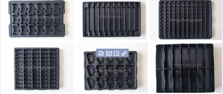 Thermoformed Plastic Component Storage ESD Tray for PCB Packaging