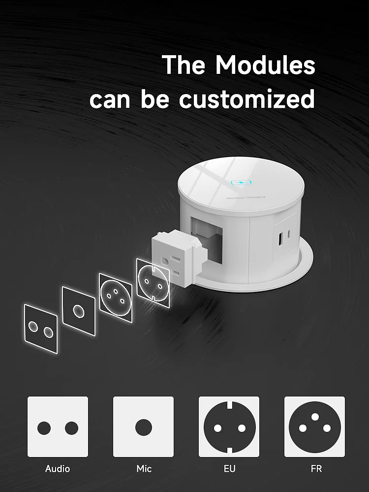 Top Quality Hidden Retractable Office Tables with Power