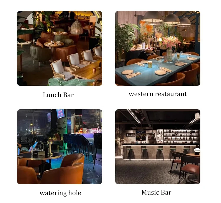 Black Velvet Beach Bar Glass LED KTV Table LED Restaurant