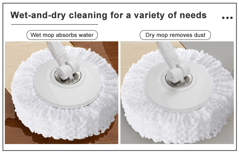 Household Floor Cleaning Adjustable Rotating Spinning Mops 360 Degree ...