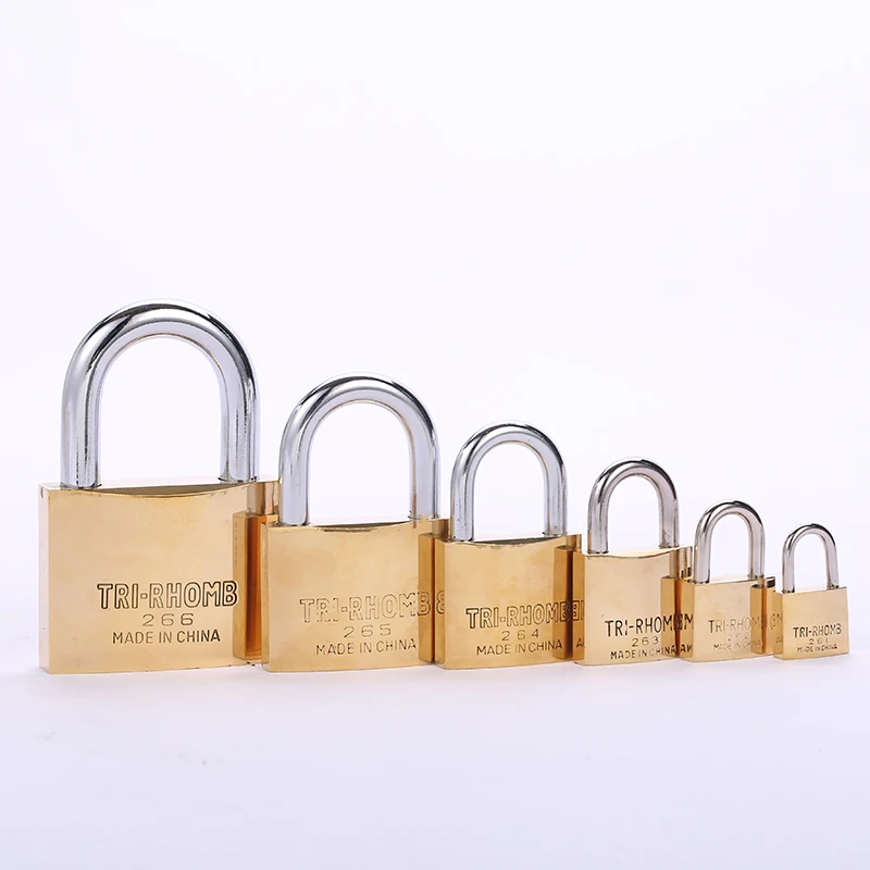 Tri-Rhomb Top Security 25MM Hardened Brass Padlock Waterproof Anti Cut ...