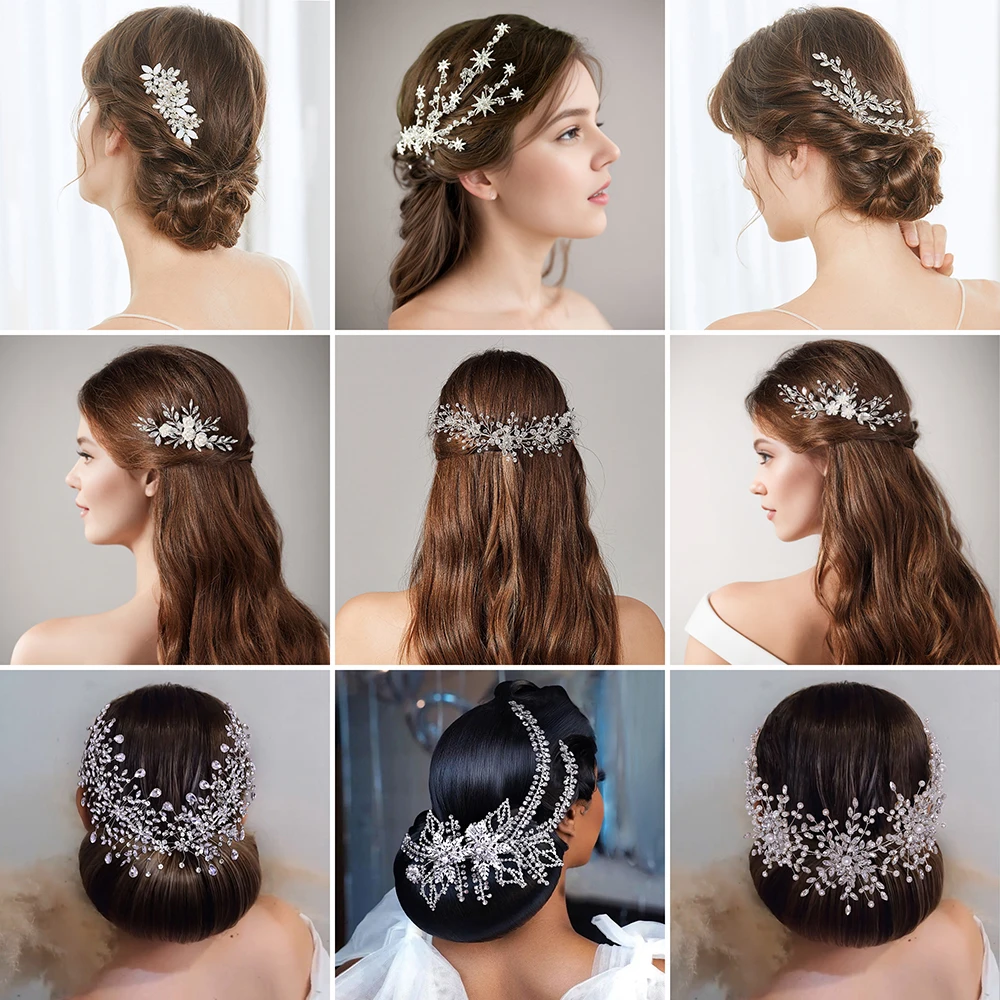 Handmade Rhinestone Bridal Hair Accessories Wedding Luxury Headpiece ...