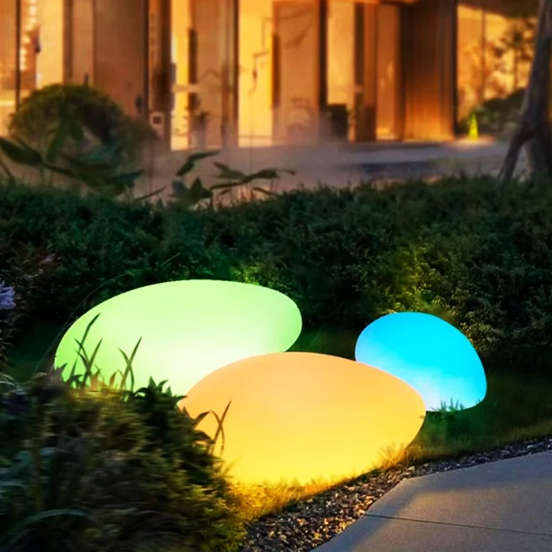 Solar Glass Stone Light - IP65 Waterproof Garden Lighting