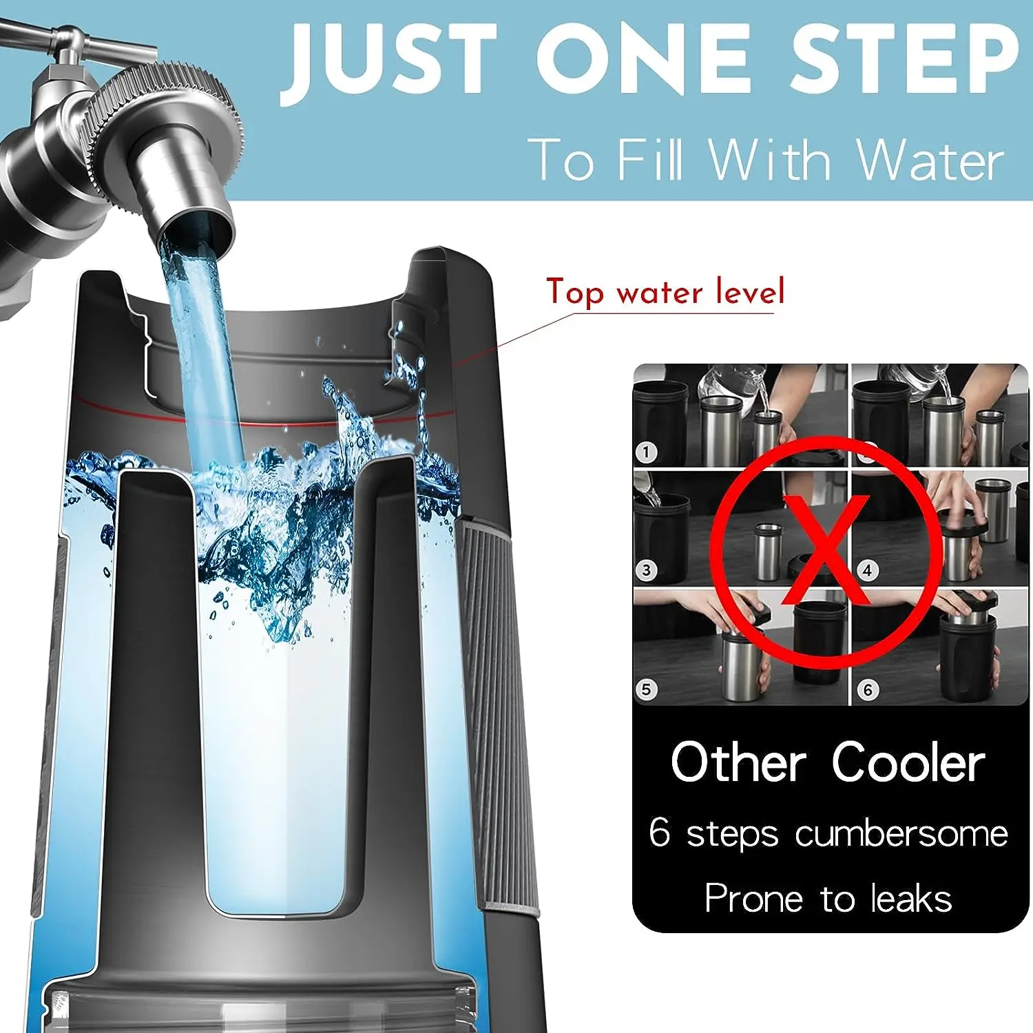 Upgraded Iced Coffee Beverage Chiller Patented Anti-crack Instant Drink ...