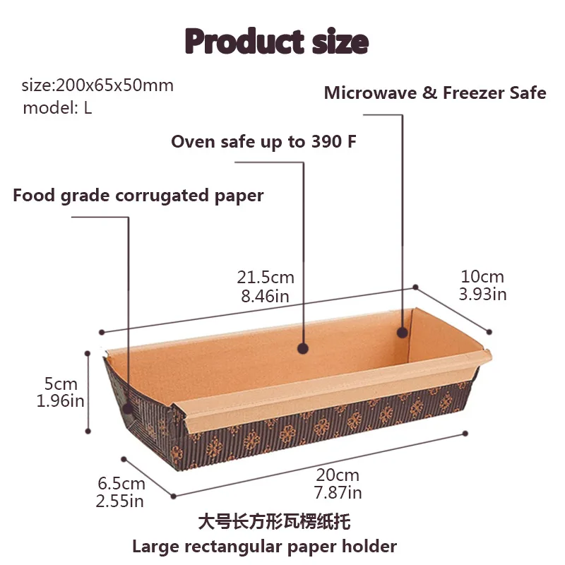 Brown Corrugated Paper Wrap Tray Disposable Baking Attic Mold Oven ...