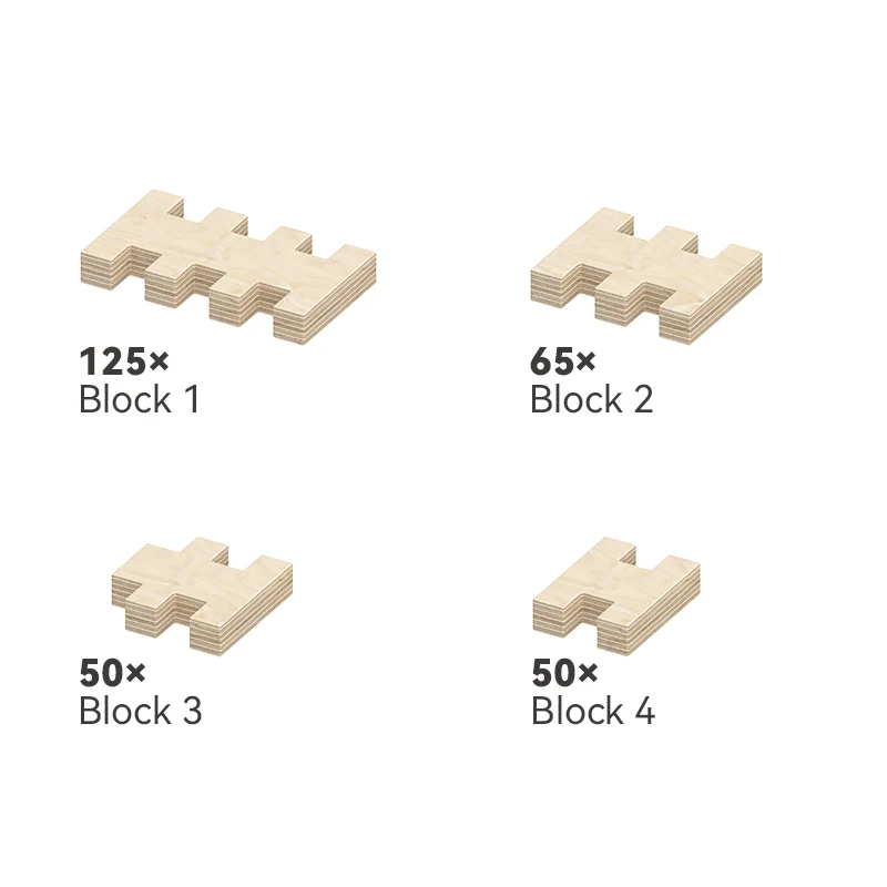 2024 New Design STEM Wooden Engineering Building Block Set Educational ...