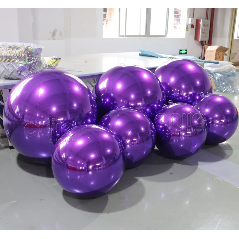 Modern Outdoor Decoration Floating Sphere Reflective Balloon Sparkling ...