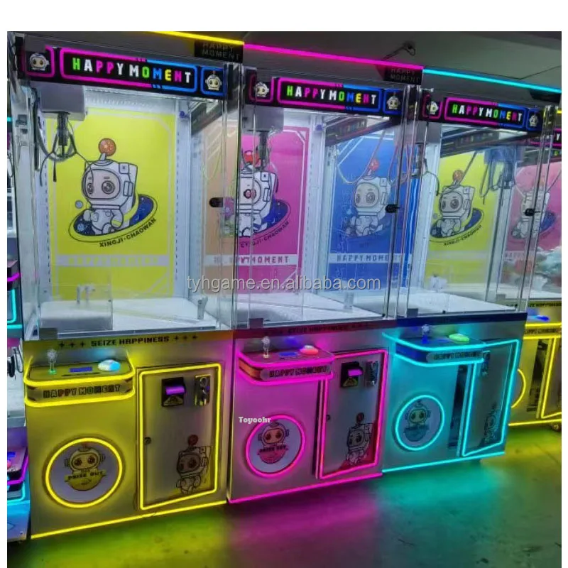 Colorful Candy Claw Machine Teddy Bear Big Crane Doll Park Catcher ...