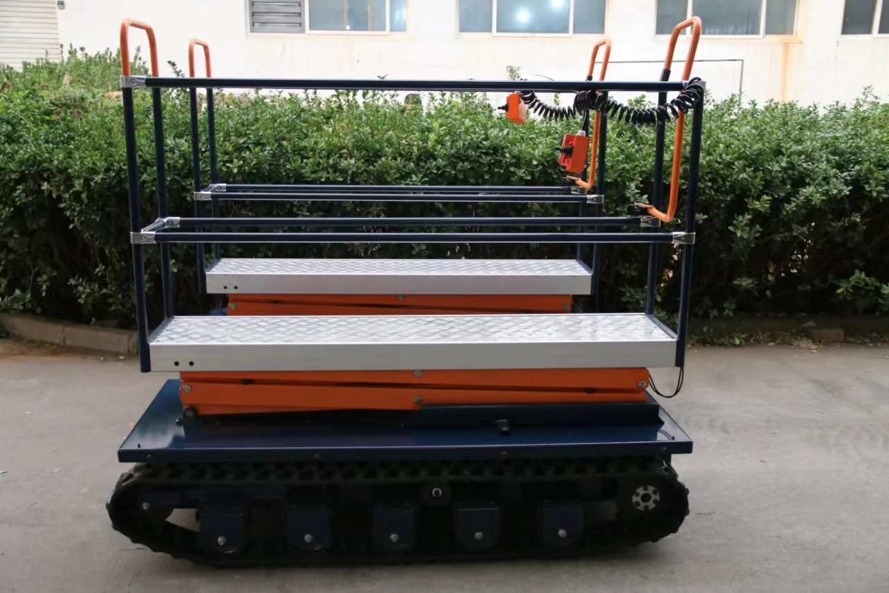 Remote Control Rubber Track Chassis System Lifting Platform
