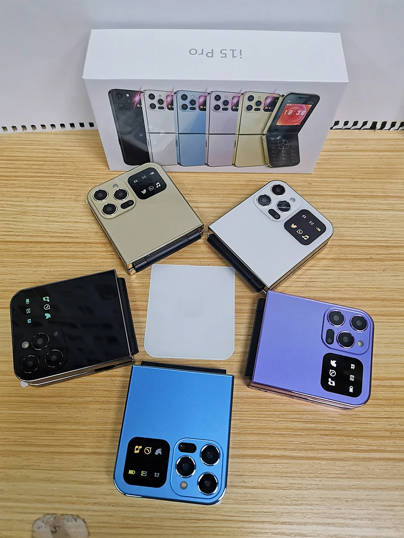 I15 Pro 2024 - Dual Sim 2G GSM Folding Phone with Type C Port