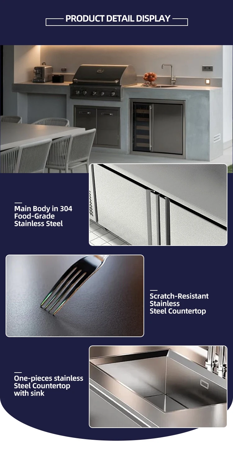 Luxury Modern Modular Prefab Outdoor Kitchen Furniture