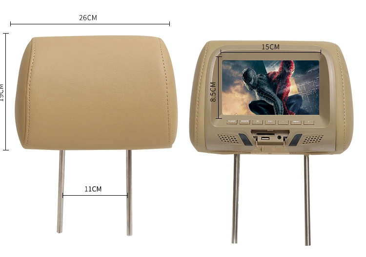 7inch Car Seat Back Headrest Player Monitor Mp5/av Car Headrest With ...