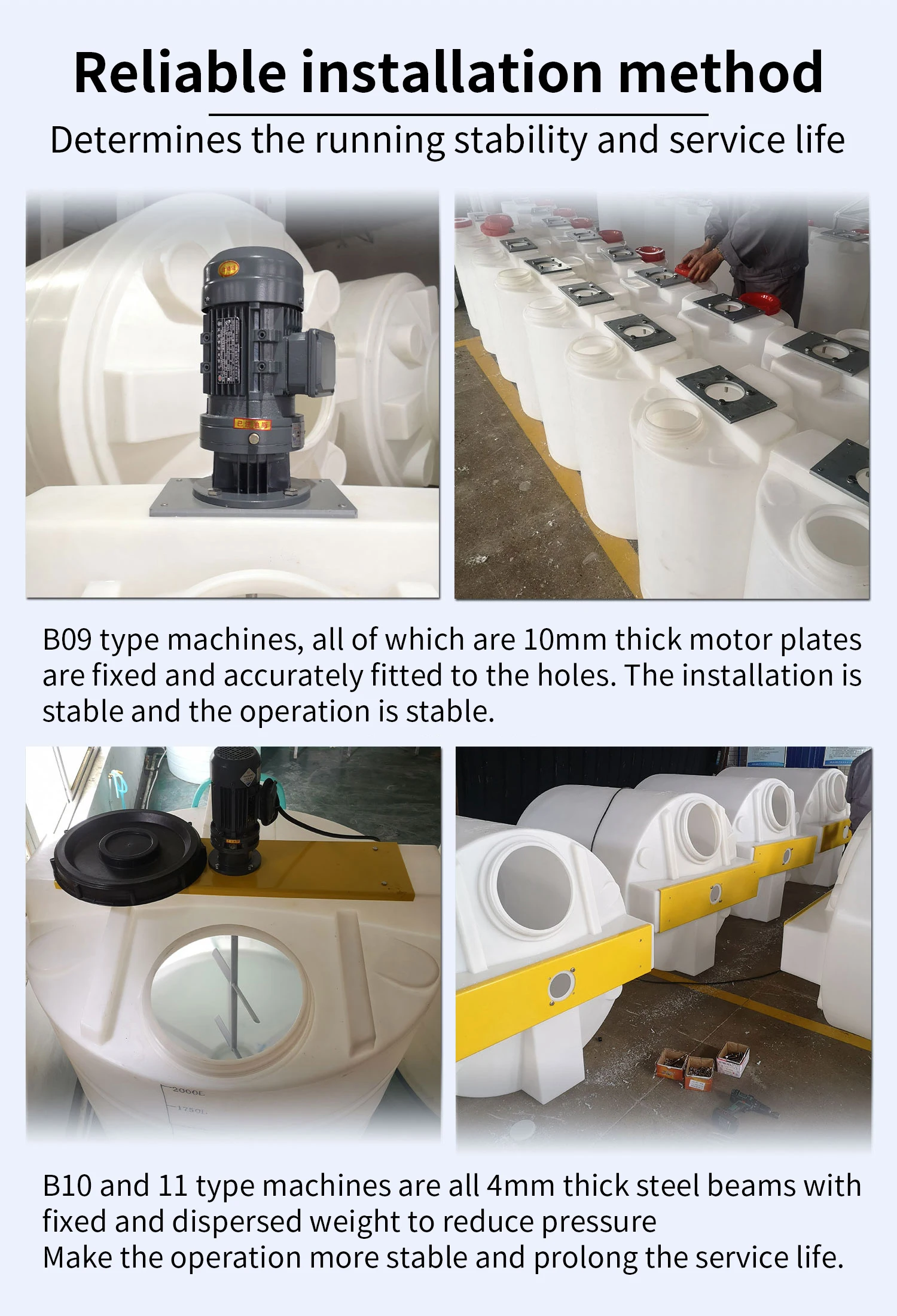 200L Dosing Tank with Mixer - Durable PE Plastic Solution