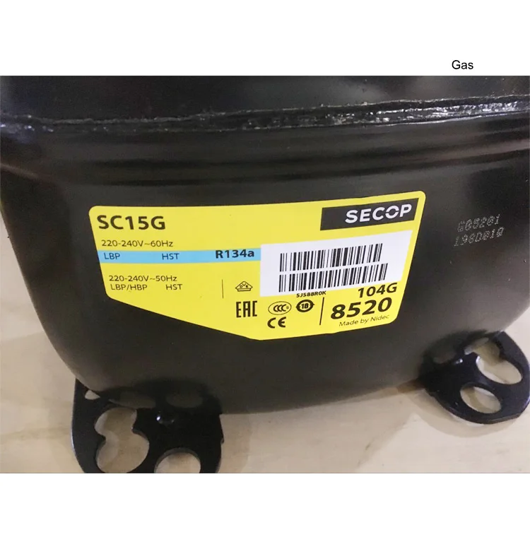SC15G R134a Refrigeration Compressor - 1/2 Hp Efficiency