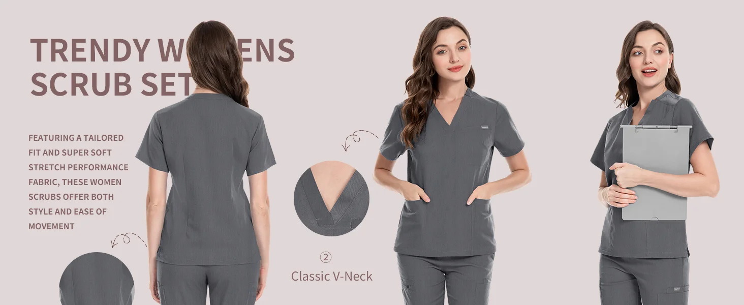 High Quality Custom Scrubs Surgical Uniforms Nurse Set Work Wear ...