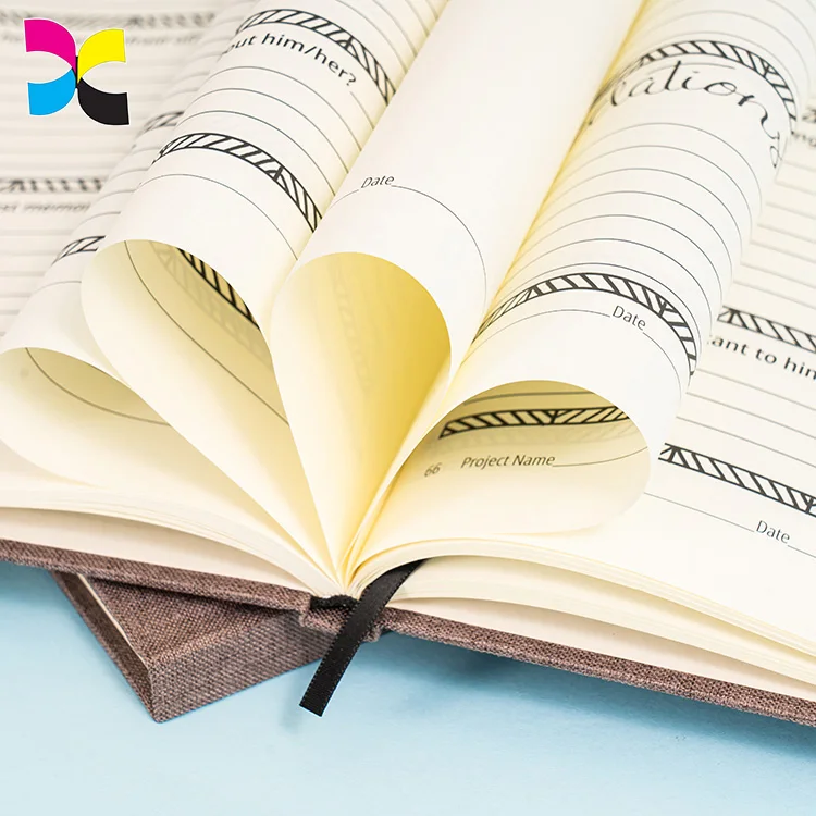 Factory Printing Custom Fabric Linen Cloth Hardcover Book