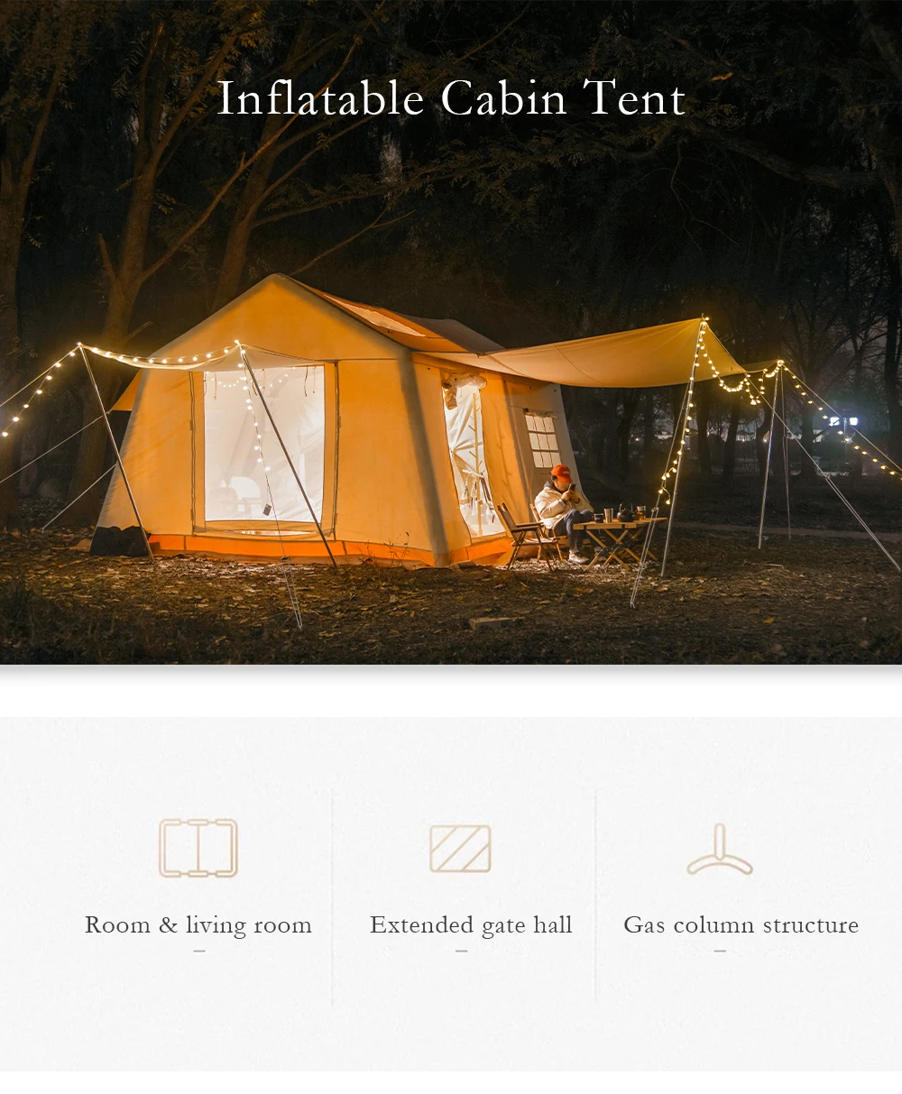 Waterproof Poly Cotton Canvas Tent Inflatable Family Tents Air Tent ...