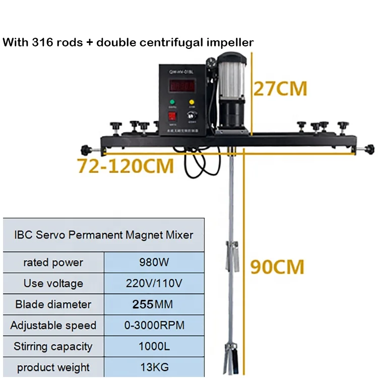 Ibc Tank 1000l Paint Mixer Variable High Speed Dispersion Dispersing ...