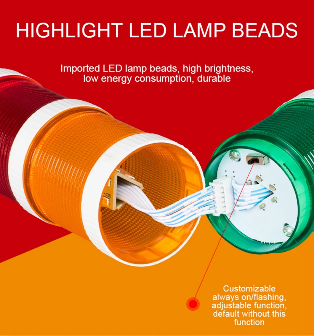 Industrial Red Orange Green Indicator Alarm Signal Tower Led Strobe ...