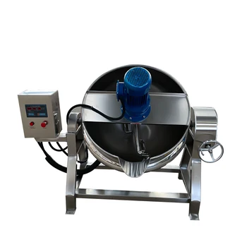 100-1000l Tilting Cooking Candy Kettle With Agitator Gas Steam Electric ...
