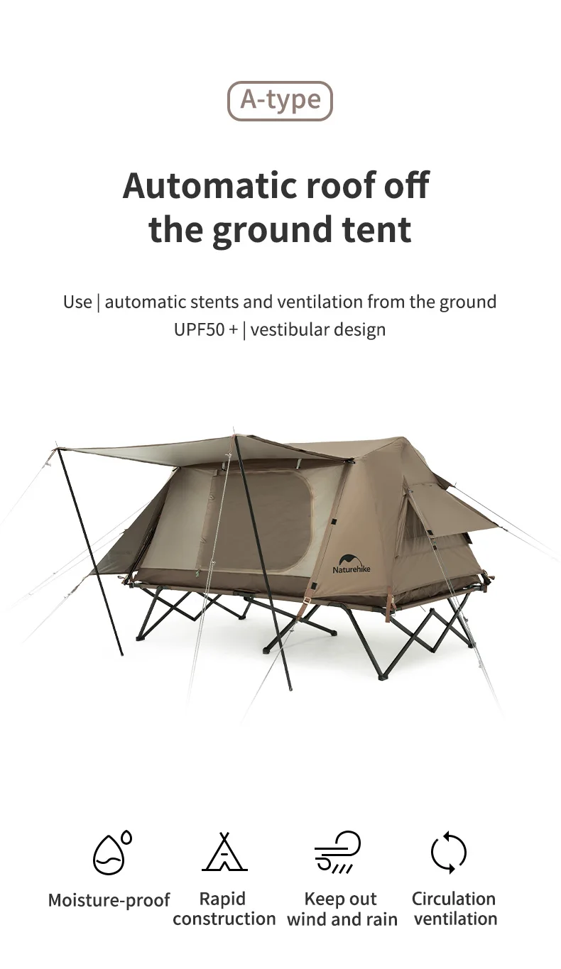 Naturehike Outdoor Camping Sleeping Cot Tent - Four-season