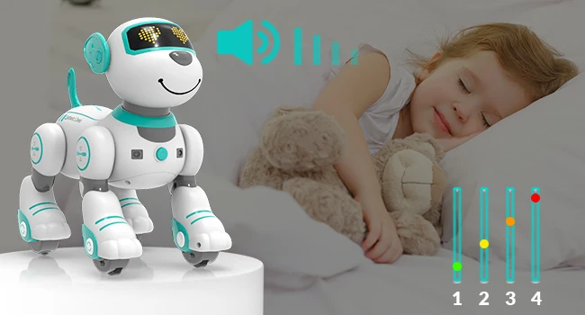 Rc Robot Toy Dog Ai Programmable Interactive & Educational Smart Stunt ...