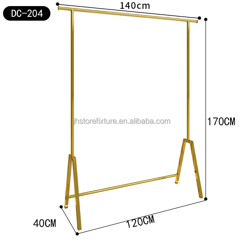 Luxurious Wall Mounted Shiny Gold Stainless Steel Rack