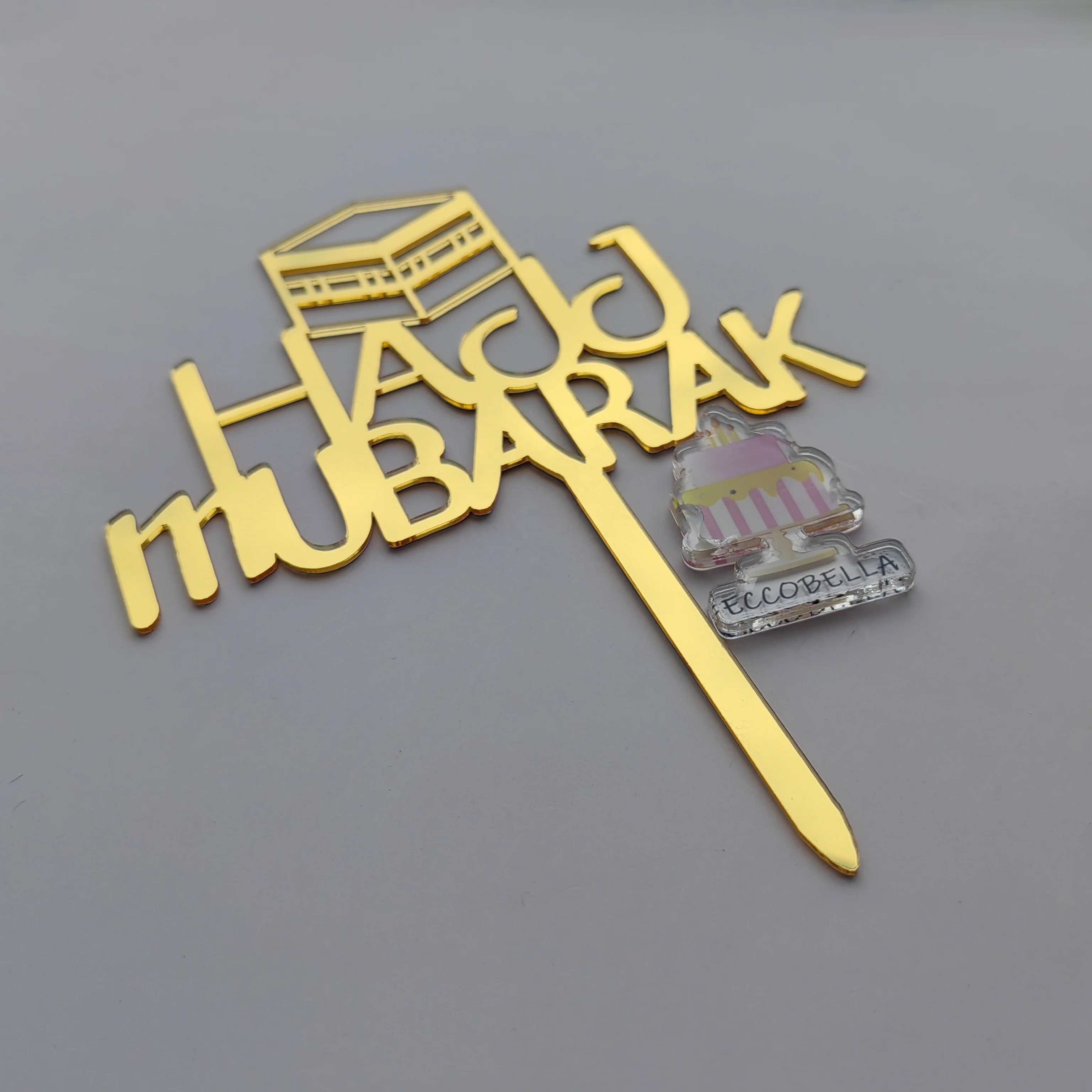 Islamic Eid Hajj Umrah Mubarak Ramadan Acrylic Cake Topper Muslim ...