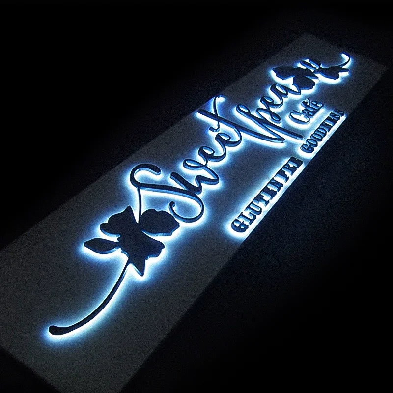 Customize Back Lit Logo Sign Indoor And Outdoor Illuminated Halo Lit ...