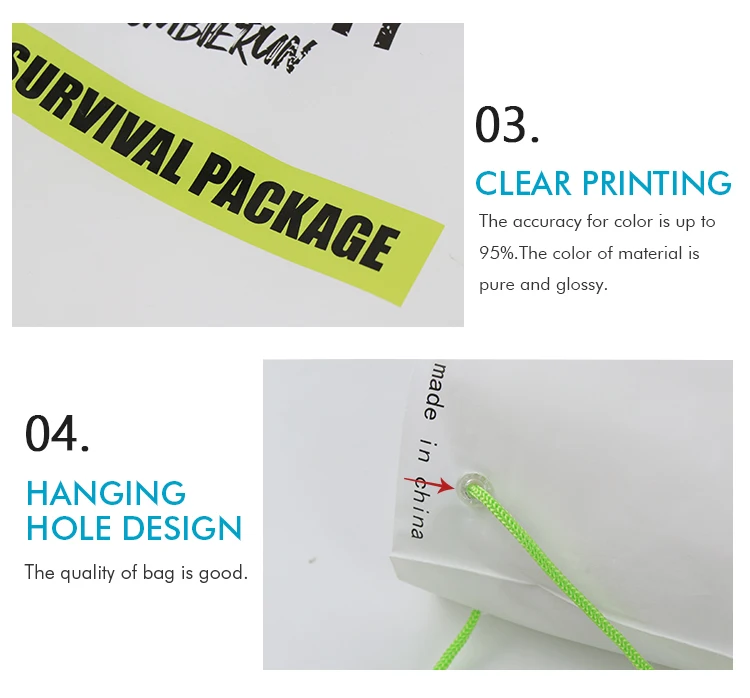 Custom Backpack Plastic Drawstring Bag With Logo Printed Pe Uv Frosted ...